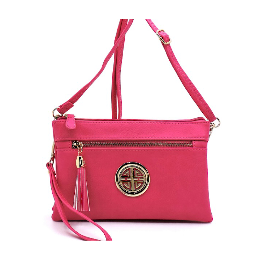Fuchsia Logo Multi-Compartment Crossbody Purse – MeAndMommysCloset